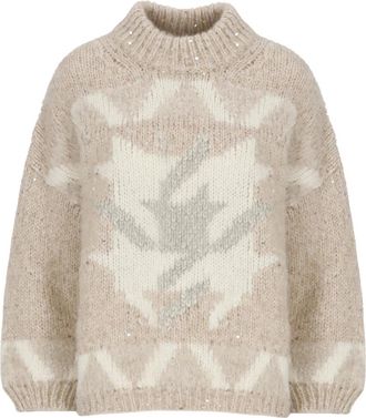 PESERICO Femme, Pulls, Beige, Taille: 36 FR Aurea Sweater