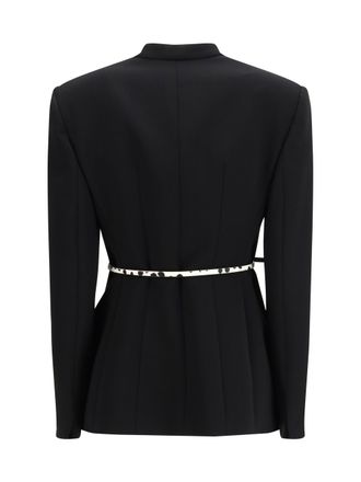 Max Mara Womens Double-Breasted Cady Jacket Nero Triacetate; Polyester
