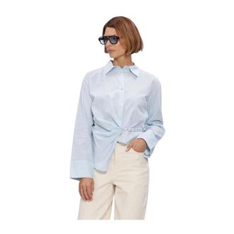 MY ESSENTIAL WARDROBE MWBella Hemd mit G&uuml;rtel - - Blouses & Shirts - Damen - Blau - M