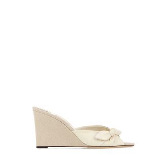 Jimmy Choo London Femme, Chaussures, Beige, Taille: 38 EU Livi Wedge 85