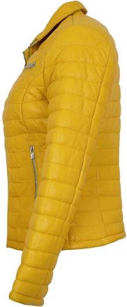 Jilani Lederjacke Kova Jilani Collection - Damen Lederjacke Steppjacke Lammnappa gelb