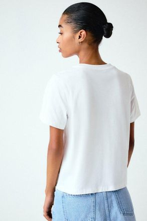 Next T-Shirt Kurz&auml;rmeliges T-Shirt mit Perlenbesatz (1-tlg)