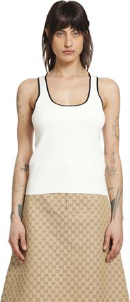 Gucci Ribbed Tank Top with Intarsia