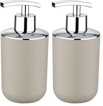 WENKO Seifenspender Brasil, nachf&uuml;llbarer Seifendosierer f&uuml;r Badezimmer und K&uuml;che, aus bruchsicherem Kunststoff, BPA-frei, Fassungsverm&ouml;gen: 320 ml, 7,3 x 1