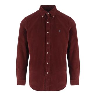 Polo Ralph Lauren Ripp-Velourshemd - - Shirts - Herren - Rot - M