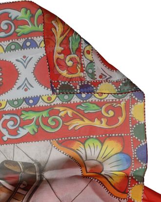 Dolce & Gabbana Historical Print Silk Scarf - Red