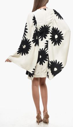Stella McCartney Floral Minidress LUCIANA with Cape Sleeves Stella McCartney