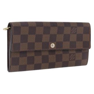 Louis Vuitton Portefeuille Long Pre-owned Damier Ebene - Femme - Pre-owned - Brun - Taille: ONE Size
