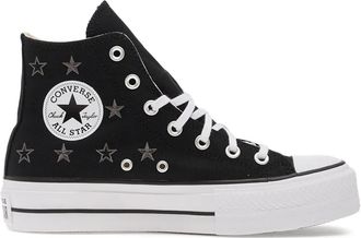 Converse Chuck Taylor star-embellishment platform-sole sneakers - Schwarz