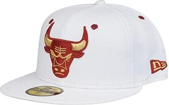 New Era 59Fifty Fitted Cap - Optic White Chicago Bulls