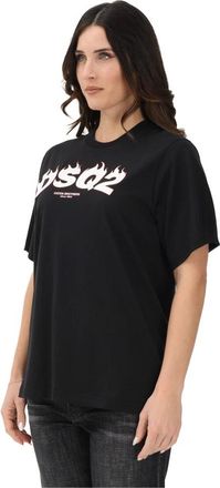 Dsquared2 Femme, Tops, Noir, Taille: 42 FR Short Sleeve T-shirt