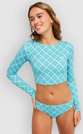 Roxy The Beach Babe Ls Crop Langarm Lycra katydid as if plaid