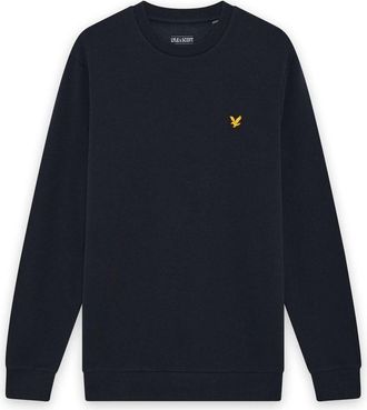 Lyle & Scott Sweatshirt in z271 dunklem Marineblau mit Rundhalsausschnitt und Loopback-Struktur
