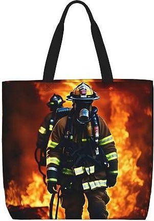 Generic Pompier, Flamme Sac Fourre-Tout Imperm&eacute;able Sacs R&eacute;utilisable Sac A Main Femme Pour Universit&eacute; Shopping Gym