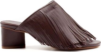 Vic Mati&eacute; Femme, Chaussures, Brun, Taille: 39 EU Sandales en cuir &agrave; franges