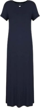 Emporio Armani Femme, Robes, Bleu, Taille: 40 FR Maxi Dress