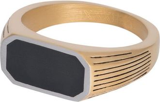 iXXXi Men Herren Siegelring BMW Gold Matt | Größe 20, Edelstahl, Kein Edelstein