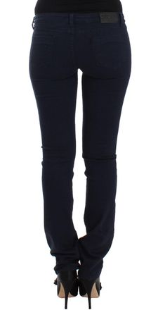 Costume National Womens Blue Straight Leg Jeans Cotton Clothing