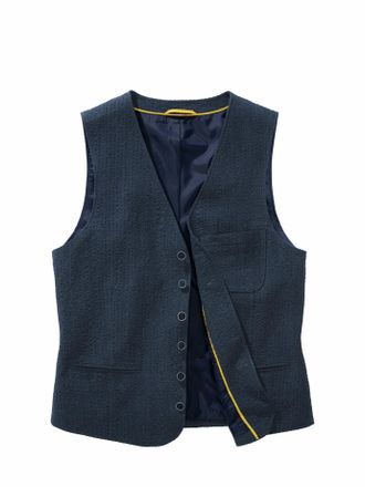 Mey & Edlich Seersucker-Leinenweste