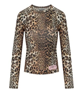 Ganni TOP IMPRIM&Eacute; ANIMALIER GANNI