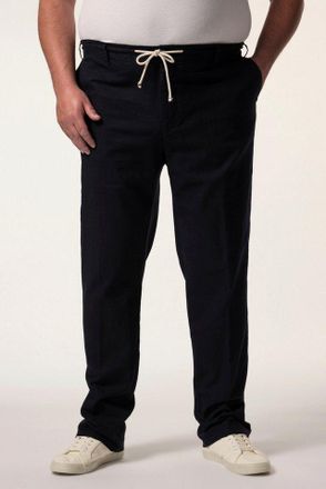 Men Plus Schlupfhose Leinenmix-Hose Relaxed Fit Elastikbund