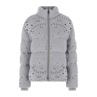 Alanui Bandana Jacquard Puffer Jacket - - Jackets - Damen - Grau - L