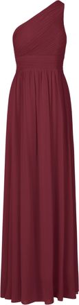 Apart Fashion APART One-Shoulder Abendkleid mit Plissee-Drapierung vorne, Smoke-Einsatz hinten, Bordeaux, 38