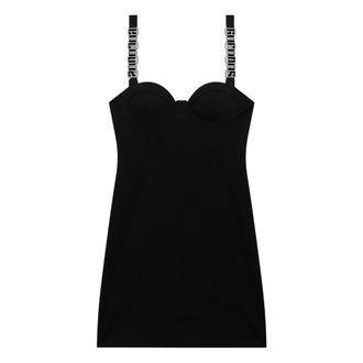 GCDS Logo-Plaketten-Minikleid - - Dresses - Damen - Schwarzk - 2XS