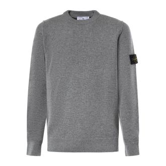 Stone Island Rundhals-Pullover - - Knitwear - Herren - Grau - M