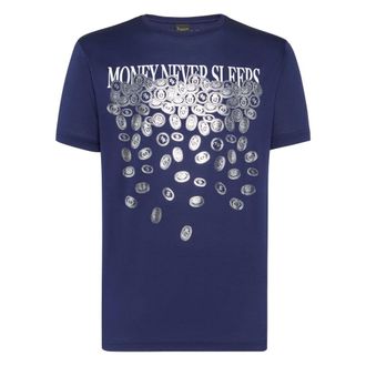 Billionaire Boys Club Homme, Tops, Bleu, Taille: XS T-shirt Round Neck SS Money