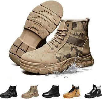 Generic Bottines dhiver pour homme - Imperm&eacute;ables - Avec lacets - Doubl&eacute;es - Antid&eacute;rapantes - Pour le trekking - Bottes de neige chaudes - En cuir - &Agrave; lacets,