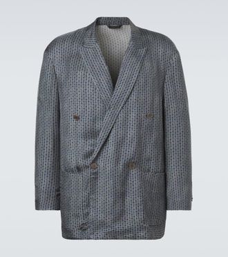 Giorgio Armani Blazer crois&eacute; imprim&eacute;