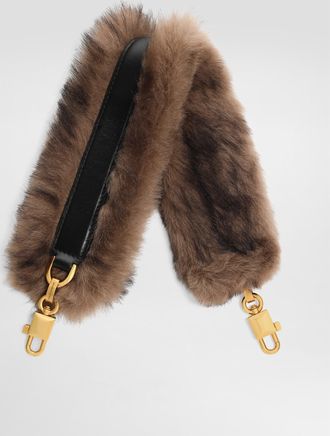 Dolce & Gabbana Shearling And Palmellato Calfskin Bag Shoulder Strap - Frau Collection Multicolor Onesize