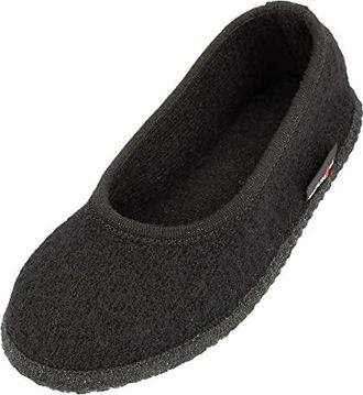 Haflinger Chaussons pour Femmes Marina 621306, Pointure:37 EU, La Couleur:Noir