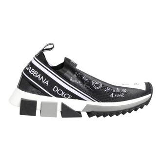 Dolce & Gabbana Sorrento Low Top Sneakers - - Shoes - Damen - Schwarzk - 35 EU
