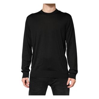Dolce & Gabbana Rundhalspullover - - Knitwear - Herren - Schwarzk - 4XL