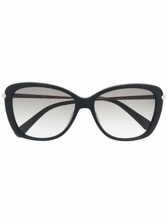 Longchamp lunettes de soleil &agrave; monture papillon - Noir