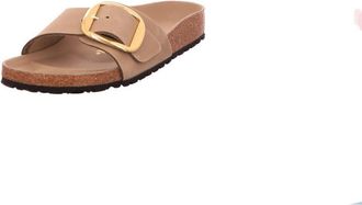 Birkenstock Damen Pantolette Madrid Big Buckle geöltes Nubukleder schmal