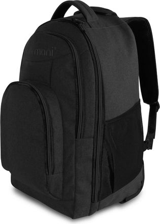 Normani Trolley-Rucksack Schulrucksack | Rucksack mit Rollen und Trolleygriff | Handgep&auml;ck 30 L Schwarz 30 Liter