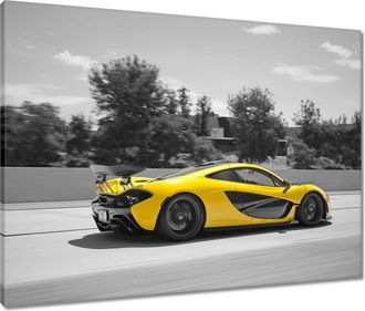 Generic Gem&auml;lde auf Leinwand gedruckt Wandbild Dekor 80 x 60 cm Sportwagen Mercedes P1 Nr. H802M_PC1AK