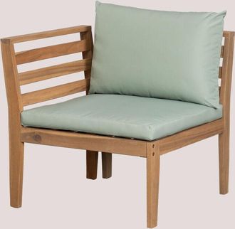 Sklum Sklum - Linkes Eckmodul f&uuml;r modulares Gartensofa aus Filips-Akazienholz Seladon