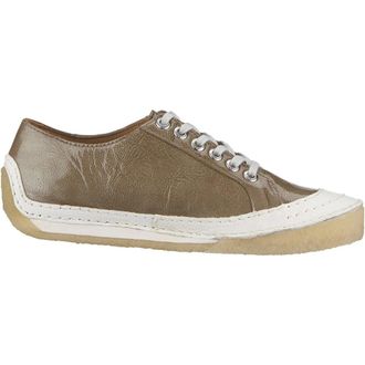 Clarks Femme, Chaussures, Beige, Taille: 41 EU Baskets Chic Urbain en Cuir M&eacute;tallis&eacute;