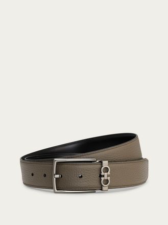 Ferragamo Herren Verstellbarer Gancini Wendeg&uuml;rtel Schwarz