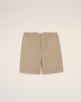 Ami Short Beige Taille Elastiqu&eacute;e Ami De Coeur en Coton Beige Taupe - XL - Homme