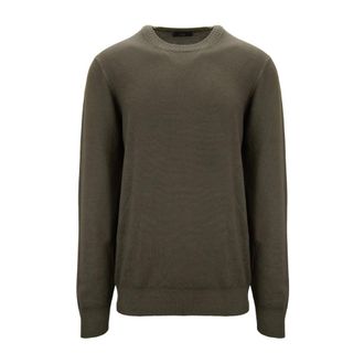 Fay Homme, Pulls, Vert, Taille: XL Pull en laine pour homme avec patch logo