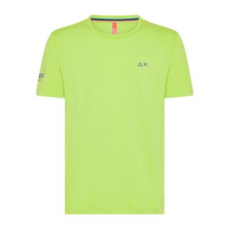 Sun 68 Gelbes Baumwoll-T-Shirt mit kurzen &Auml;rmeln - - Tops - Herren - Gr&uuml;n - XL