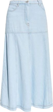 Munthe jupe longue Tuxya en jean - Bleu