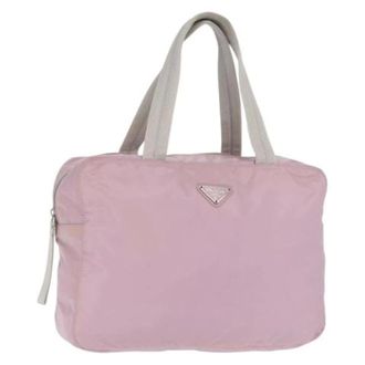 Prada Sac &agrave; main en nylon Pre-owned - Femme - Pre-owned - Rose - Taille: ONE Size