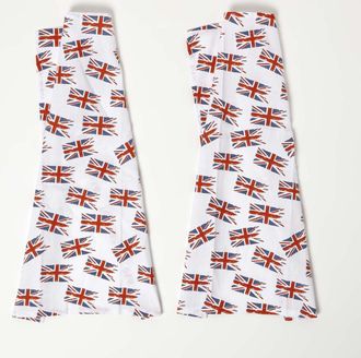 Homescapes Union Jack Geschirrtuch 2er-Set Baumwolle 45x65 cm, 2 Geschirrhandt&uuml;cher blau-wei&szlig;-rot