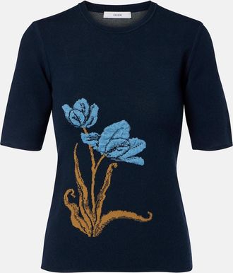 Erdem Pull en jacquard &agrave; fleurs